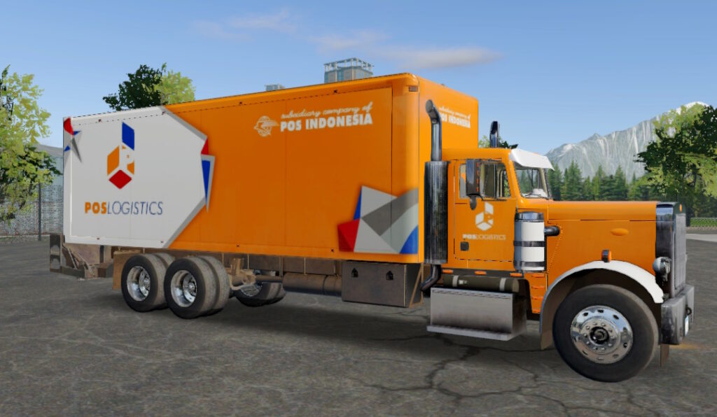 Pos Indonesia skin Peterbilt 359 BoxTruck Big Rigs • Neli Desain